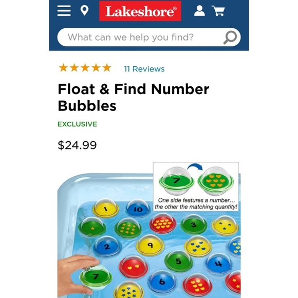 Lakeshore | Toys | Lakeshore Float Find Number Bubbles | Poshmark